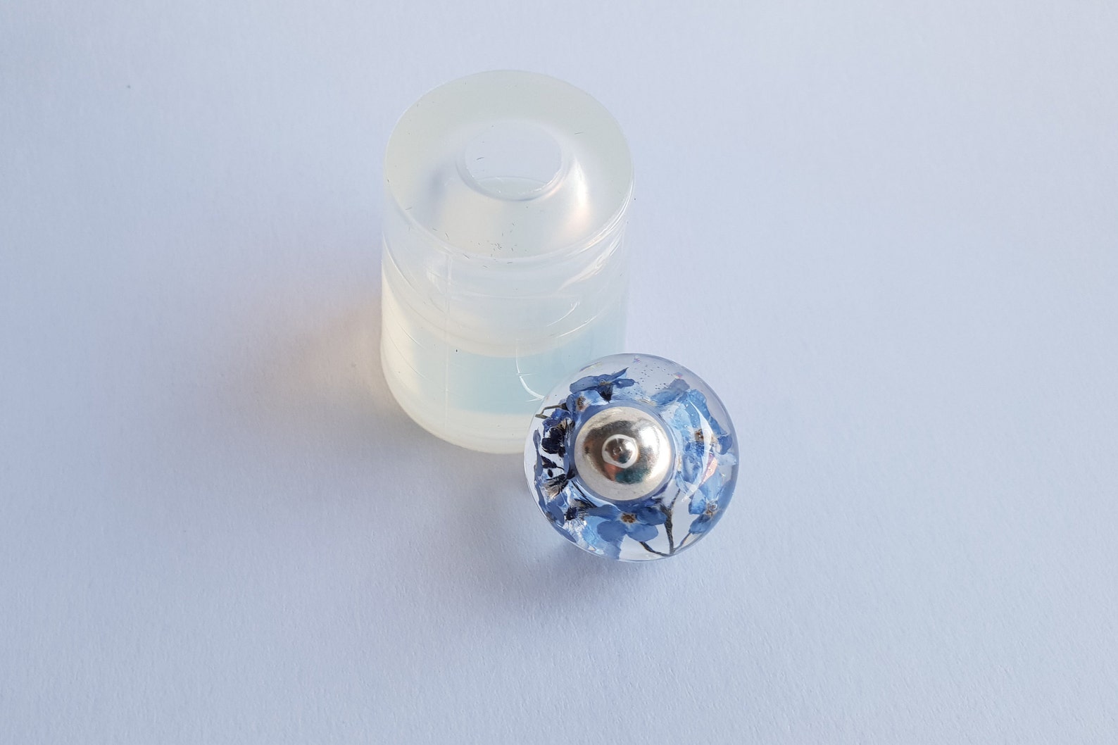 Sphere Mold for Resin 25 Mm, Transparent Clear Silicone Mould, Pendant ...
