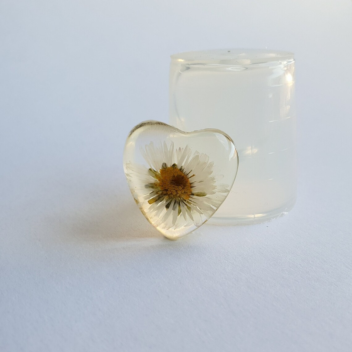 3d Heart Clear Silicone Mould for Resin Jewellery H 25 X 24 Mm (~3ml ...