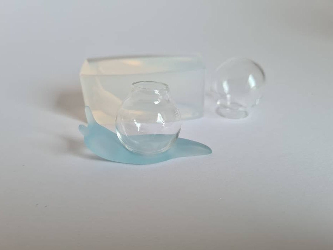 48 x 20 mm snail slug silicone mold for resin glass bowls | Etsy