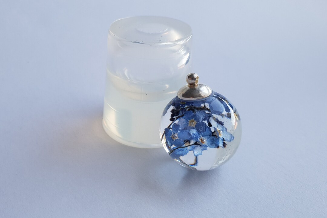 Sphere Mold for Resin 25 Mm, Transparent Clear Silicone Mould, Pendant ...