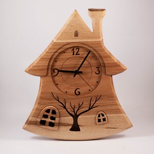 Rustic Wood Clock, Unique Wall Clock Decor, Office Clock, Kitchen Wall ...