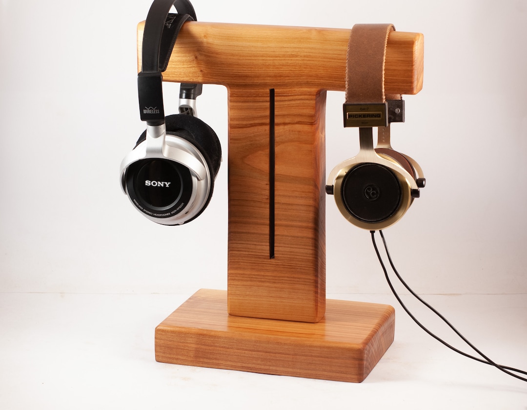 Double Headphone Stand Headphone Holder Headphone Hanger Tech Gift - Etsy