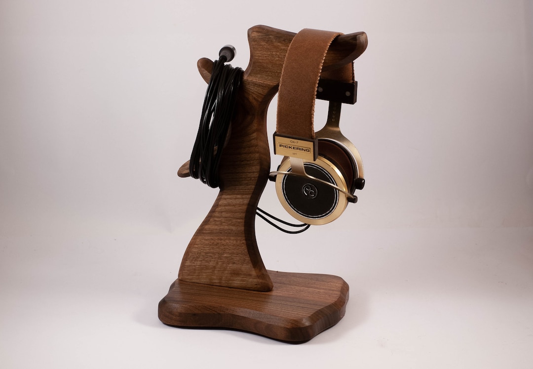 Wooden Headphone Holder, Headphone Stand, Headphone Hanger - Etsy