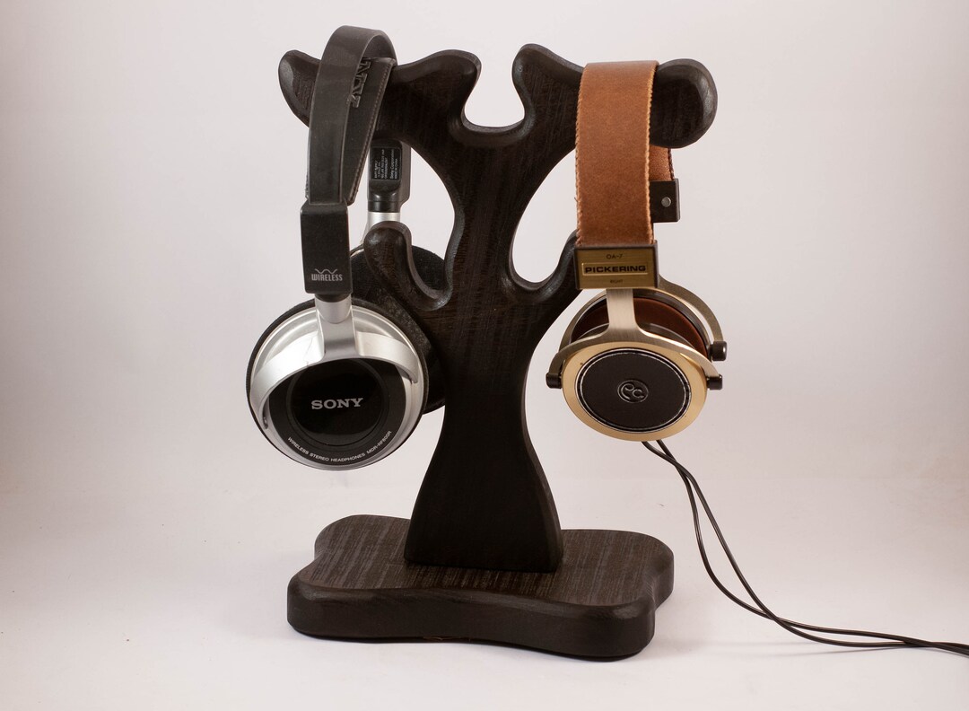 Double Headphone Stand Headphone Holder Headphone Hanger Tech Gift - Etsy