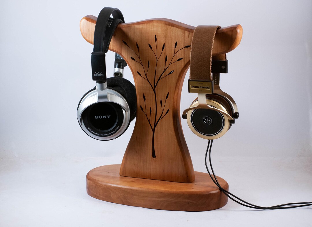Double Headphone Stand Headphone Holder Headphone Hanger Tech Gift - Etsy