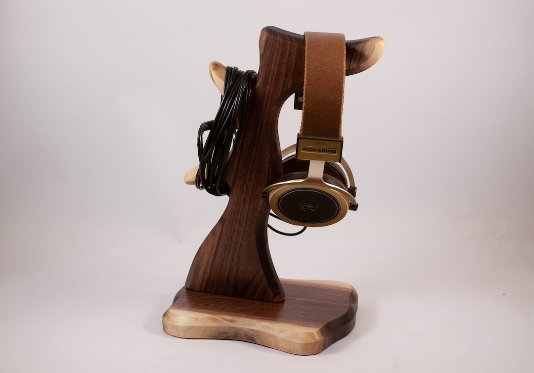Wooden Headphone Holder, Headphone Stand, Headphone Hanger - Etsy