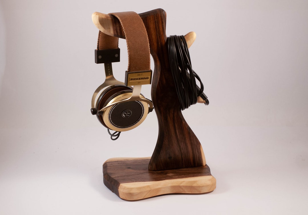 Wooden Headphone Holder, Headphone Stand, Headphone Hanger - Etsy