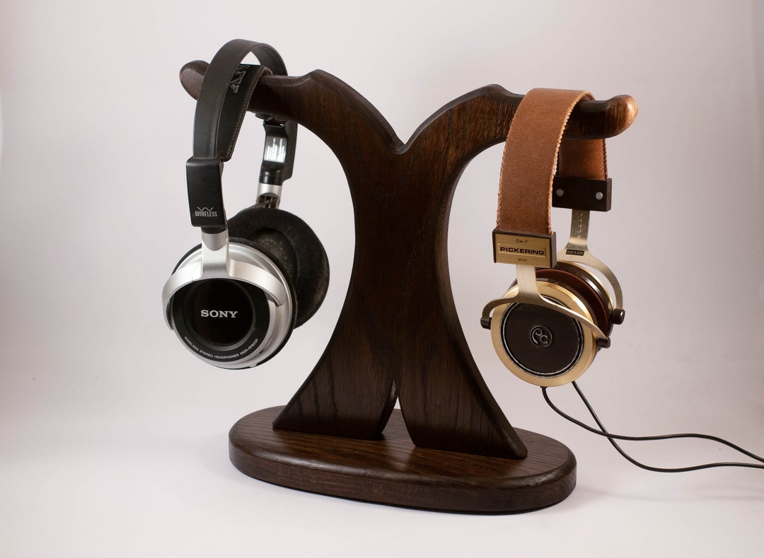 Double Headphone Stand Headphone Holder Headphone Hanger Tech Gift - Etsy
