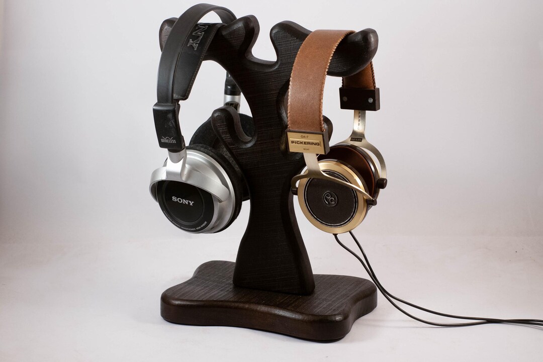 Double Headphone Stand Headphone Holder Headphone Hanger Tech Gift - Etsy