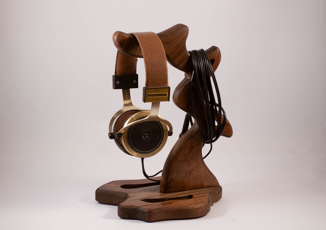 Wooden Headphone Holder, Headphone Stand, Headphone Hanger - Etsy