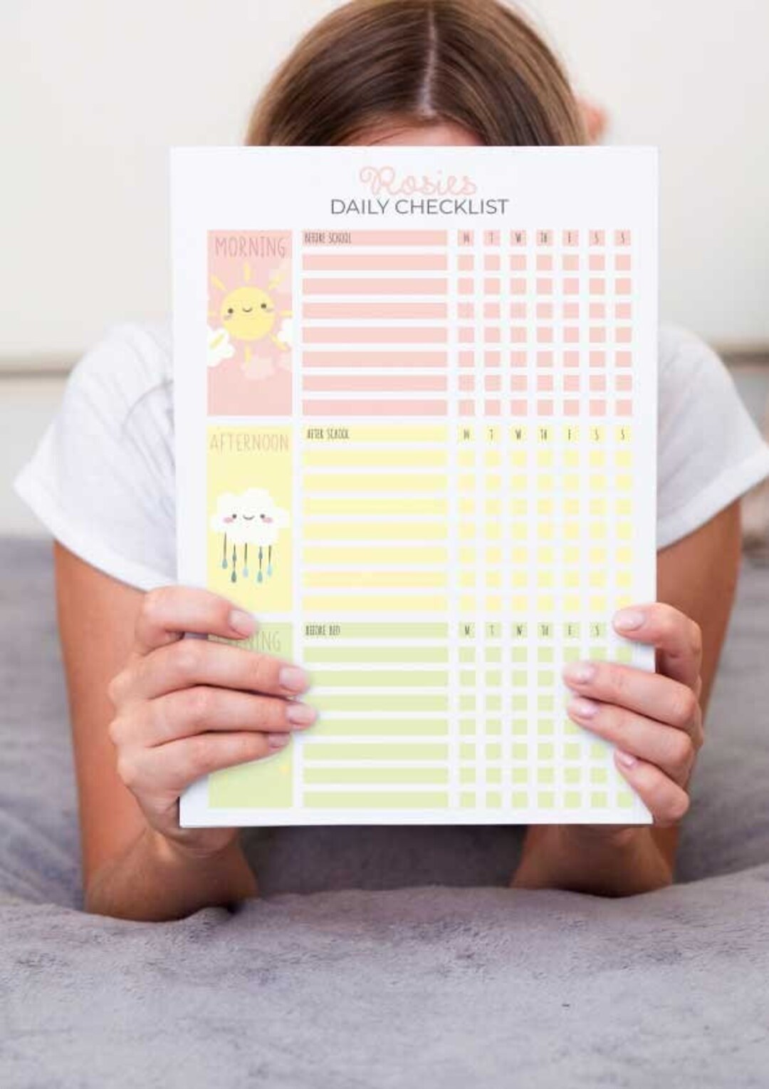 Daily Routine Chore Chart for Kids and Teens Healthy Habits ...
