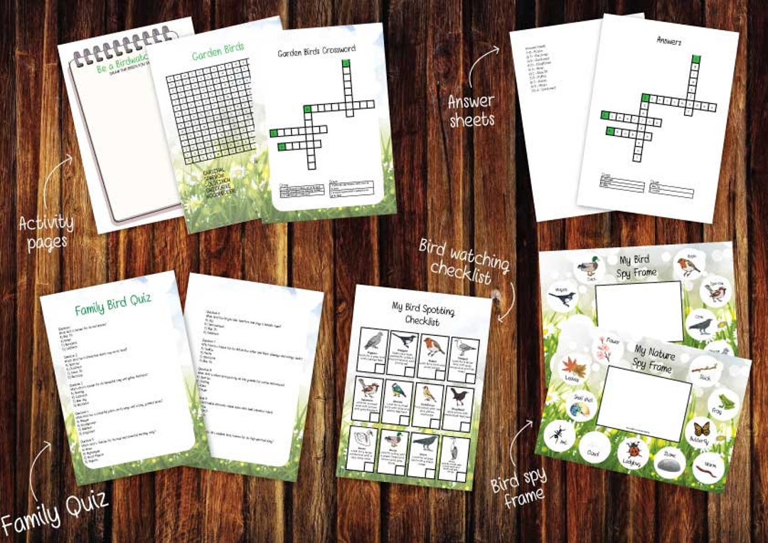 Nature Bird Watching Printable Busy Book Outdoor Classroom Games ...