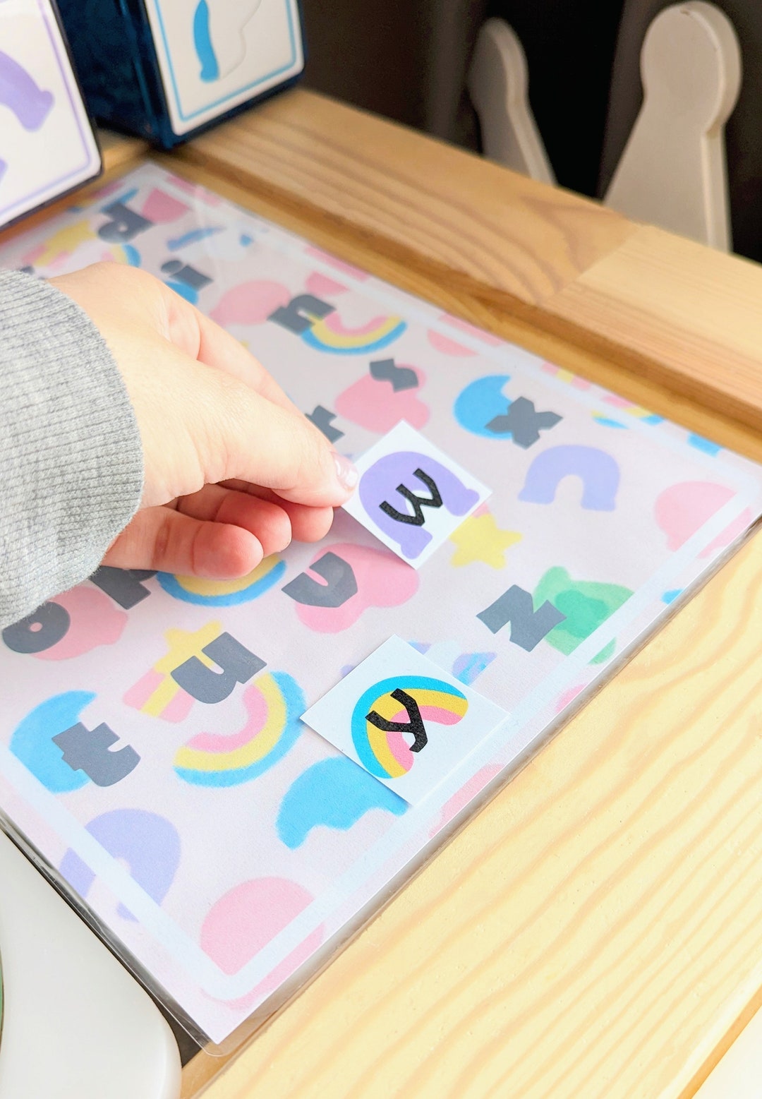 Flisat Table ABC Learning, Alphabet Match Game Lucky Charms and St ...