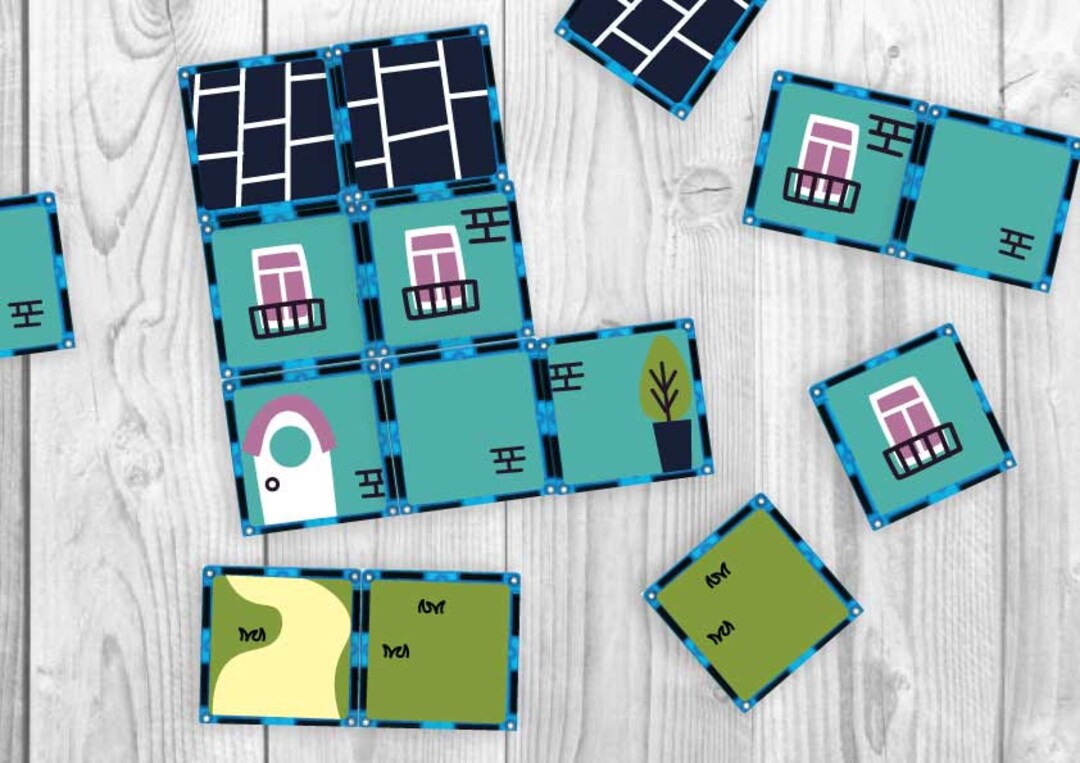 Printable Magnet Tile Toppers Playhouse Puzzle Build a Playhouse ...