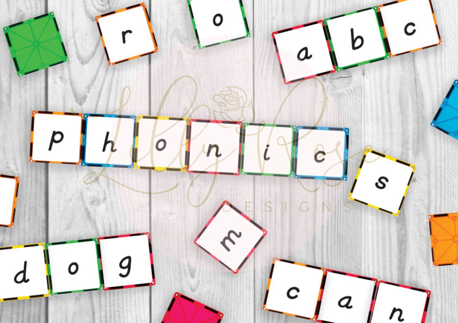 Phonics Magnatile Toppers Printable Reading and Spelling Activity for ...