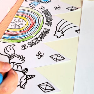 Kids Birthday Party Printable Crown Party Favour Colour in Paper Crown ...