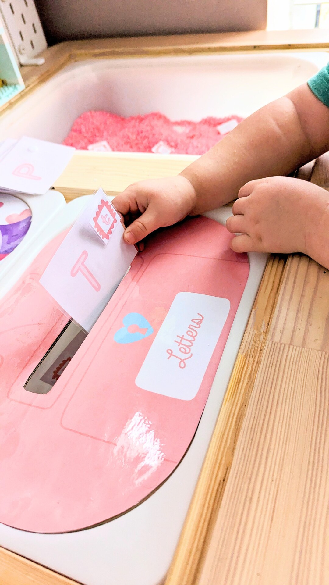Flisat Table Insert Letter Recognition Letter Match Game Preschool ...