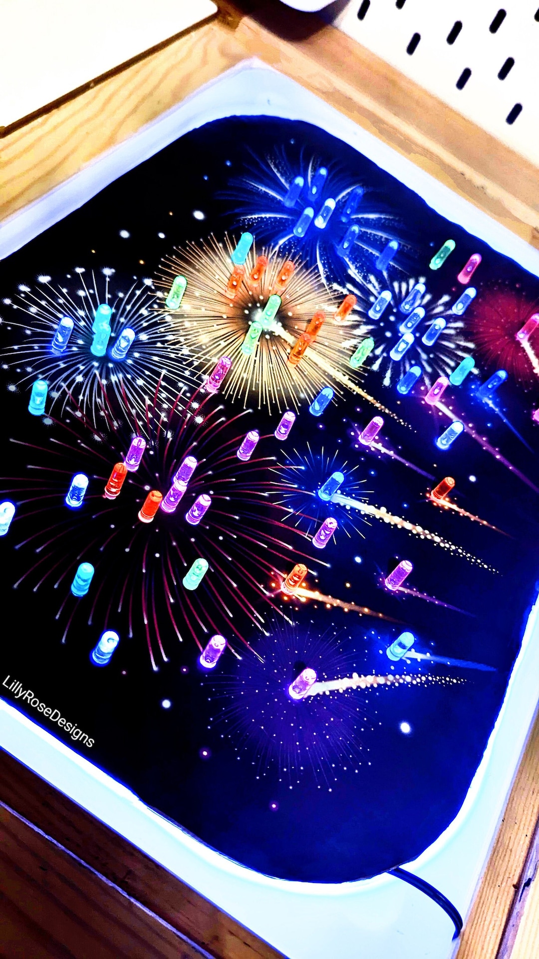 Flisat Table Fireworks Insert for Lightbox Printable Fireworks Activity ...