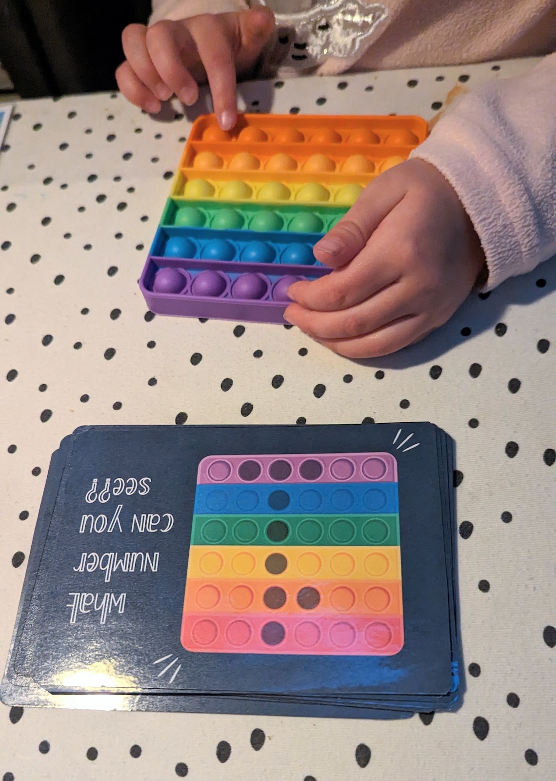 Number Flashcards for Kids Pop It Number Recognition Kindergarten ...