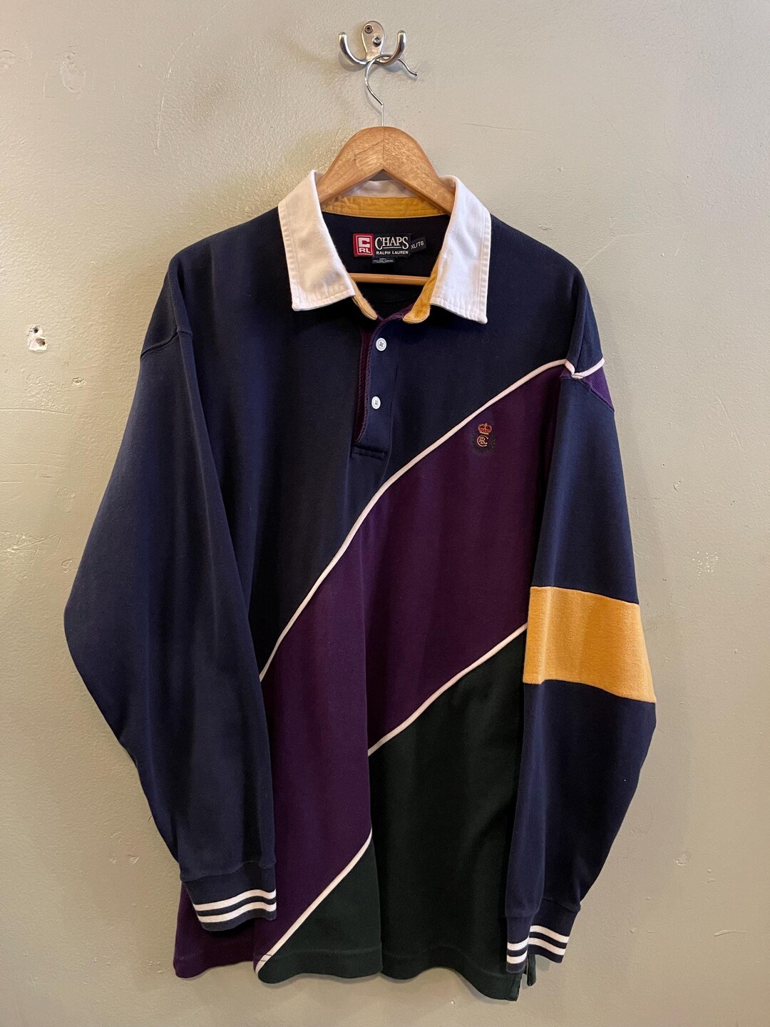 CHAPS RL / Vintage Chaps Rugby Shirt / Bright Colours / 90s Vintage ...