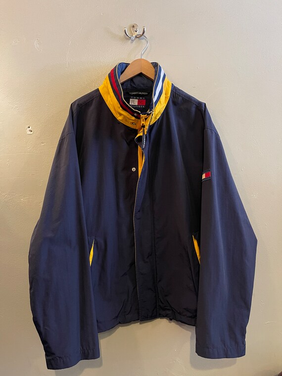 HILFIGER Vintage Tommy Jacke Herren Windjacke 90er Jahre Tommy Hilfiger Vintage Jacke Herren Windjacke Manner L XL Etsy