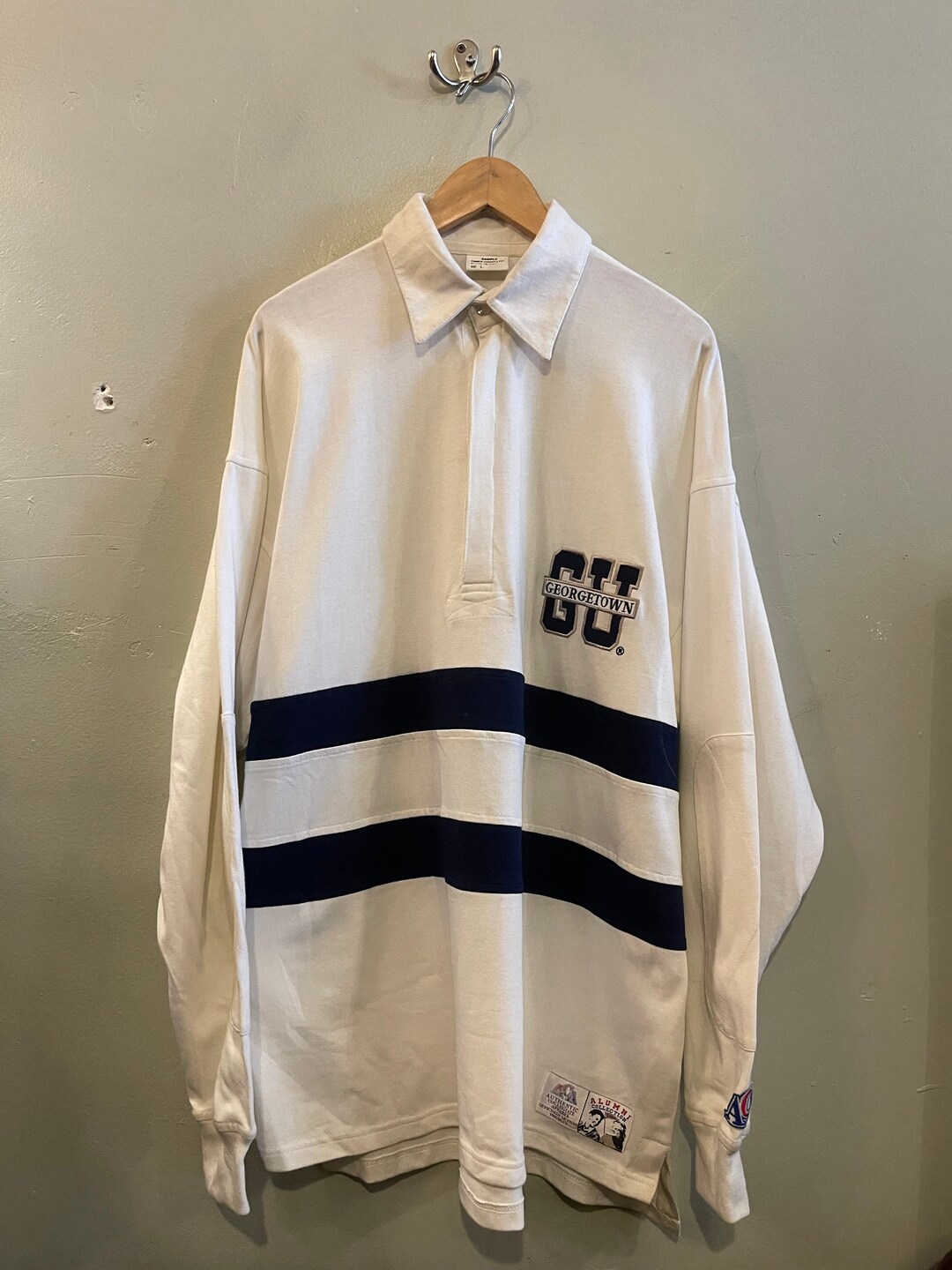 HOYAS / Vintage Georgetown U / Sample Rugby / Aca Brand / 90s NCAA ...