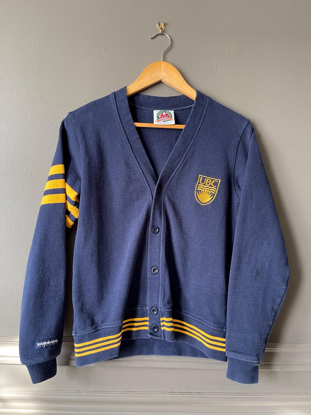 UBC / Vintage University Cardigan / Scholar Vintage / Barbarian Brand ...