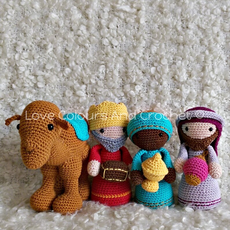 Cute Nativity Set Medium Size Crochet - Etsy