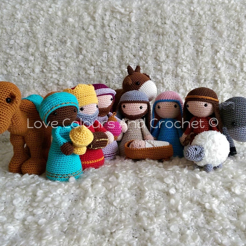 Cute Nativity Set Medium Size Crochet - Etsy