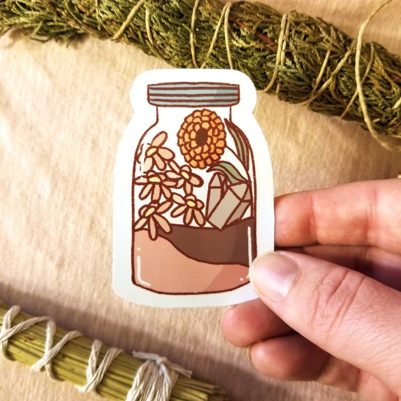 Happiness Spell Jar Die Cut Vinyl Waterproof Sticker witch, Witchy ...