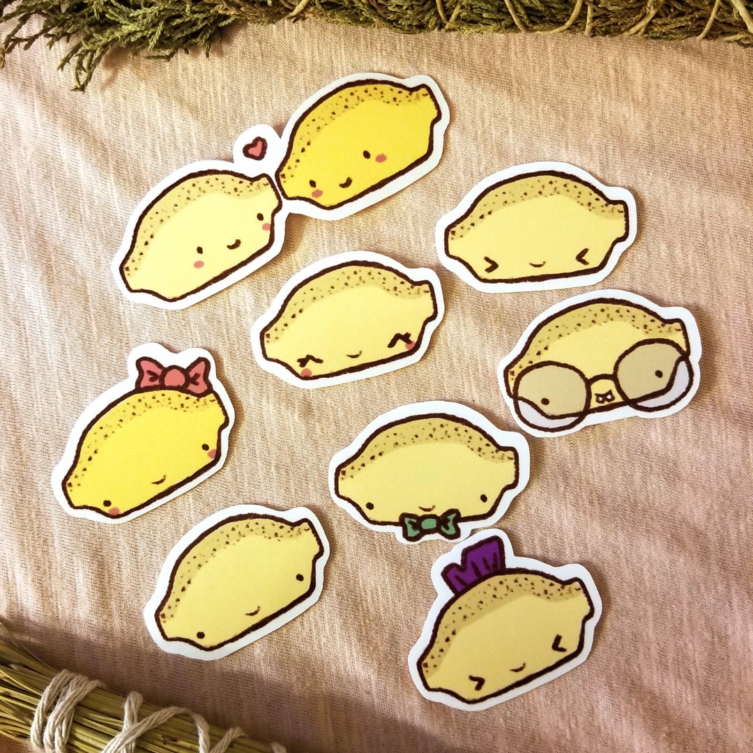 Happy Lemon Sticker Pack 8 Pieces - Etsy
