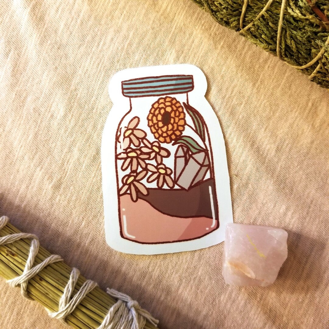 Happiness Spell Jar Die Cut Vinyl Waterproof Sticker witch, Witchy ...