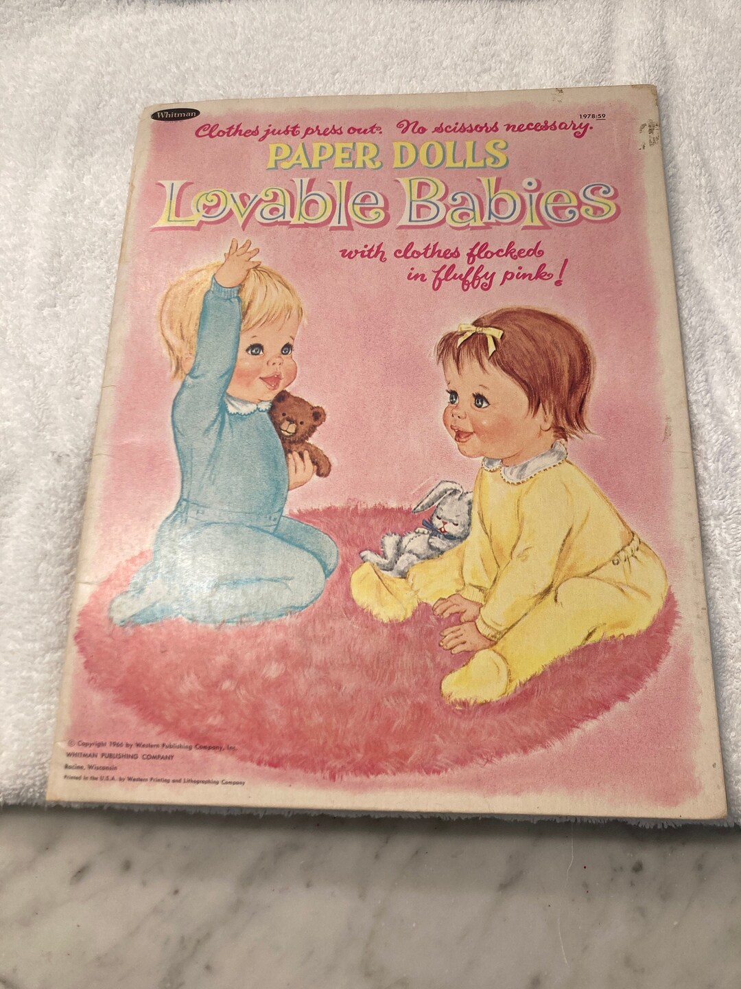 Vintage Paper Dolls, Lovable Babies With Clothes Flocked, Whitman Paper ...