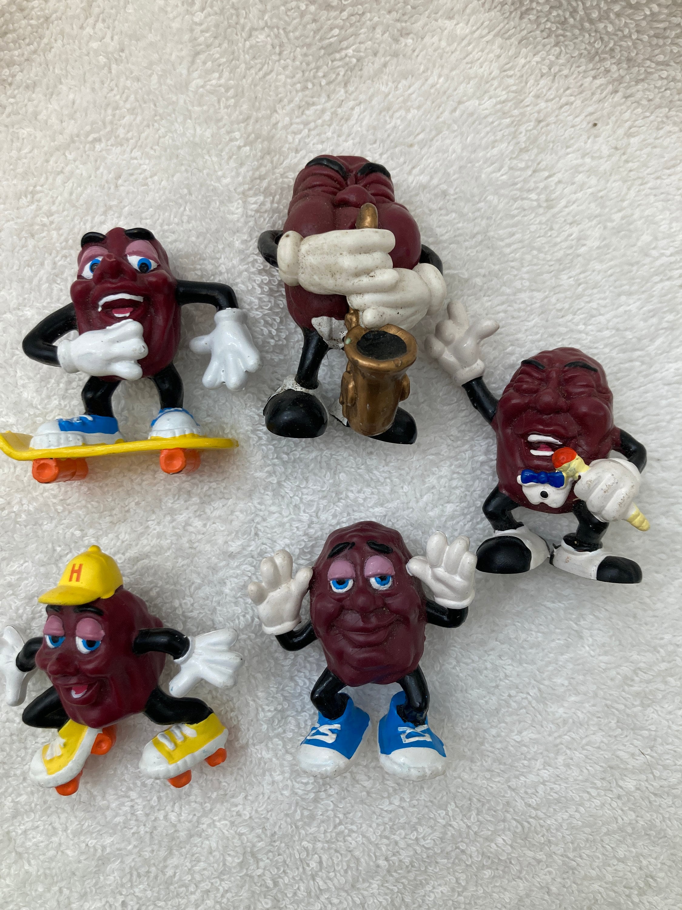 Vintage California Raisins Figurines, Set of 5 - Etsy