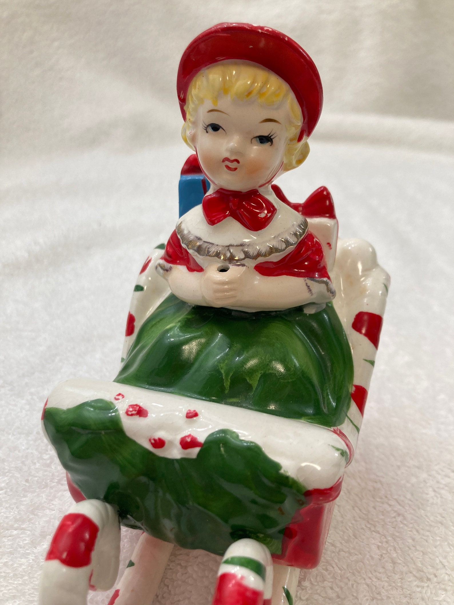 Vintage Japan Lipper & Mann Christmas Shopper, Christmas Candy Cane ...