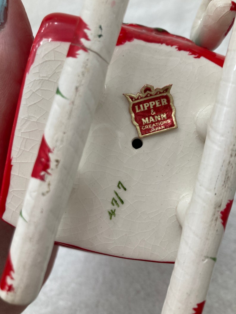 Vintage Japan Lipper & Mann Christmas Shopper, Christmas Candy Cane ...