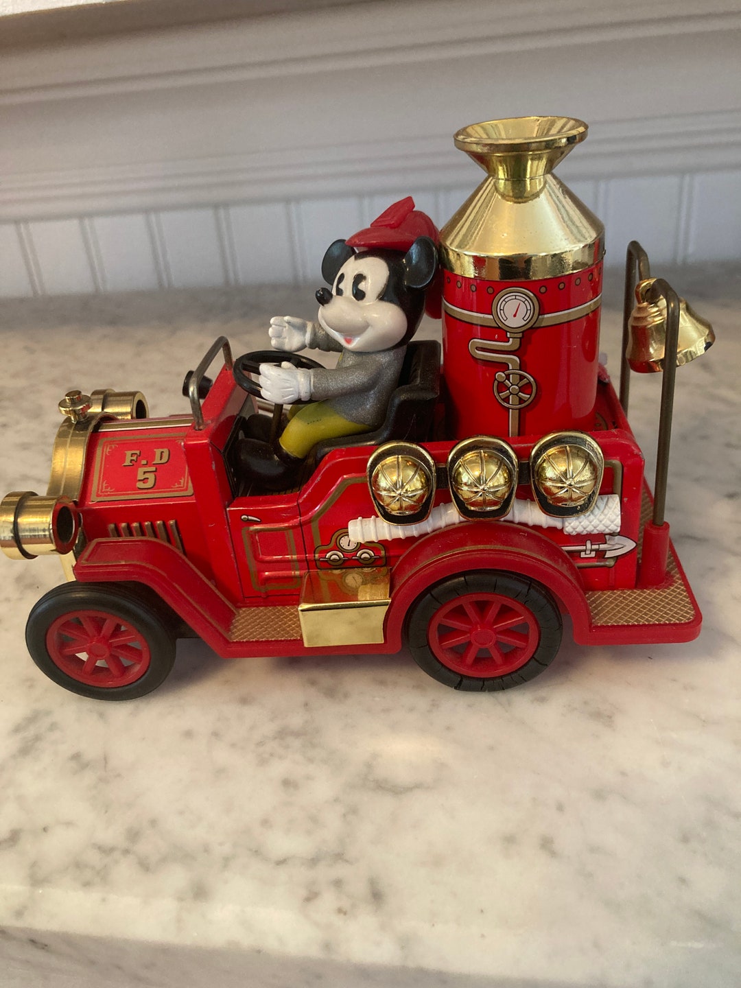 Vintage Mickey Mouse Fire Truck Toy: Walt Disney, Made in Japan - Etsy
