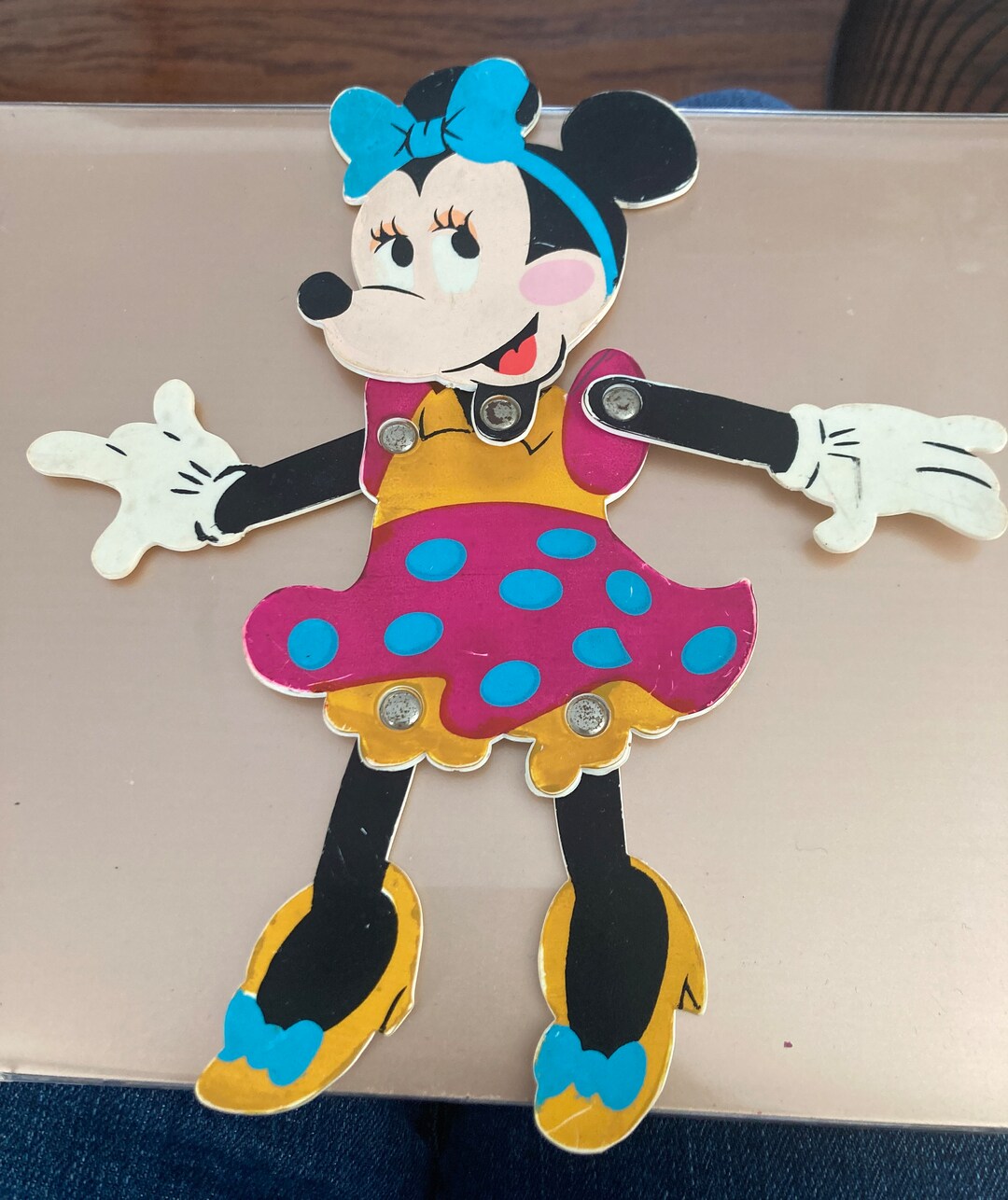 Minnie Mouse, Vintage Heavy Plastic Jointed Character Made in Hong Kong ...