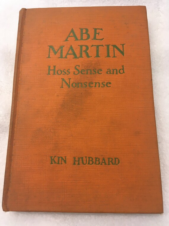 Vintage Abe Martin hoss Sense and Nonsense by Kin | Etsy