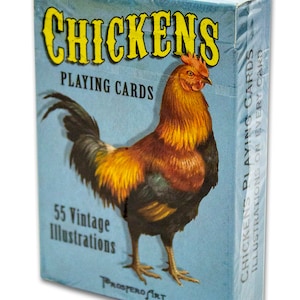 Chicken Playing Card Deck, 55 Unique Vintage Illustrations - Etsy