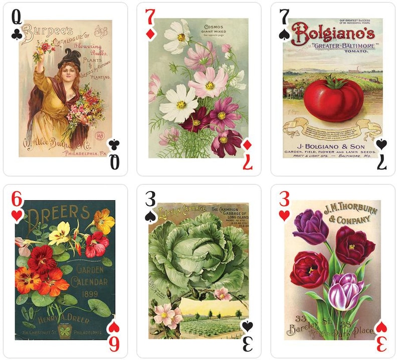 Garden & Flowers Playing Cards - Etsy