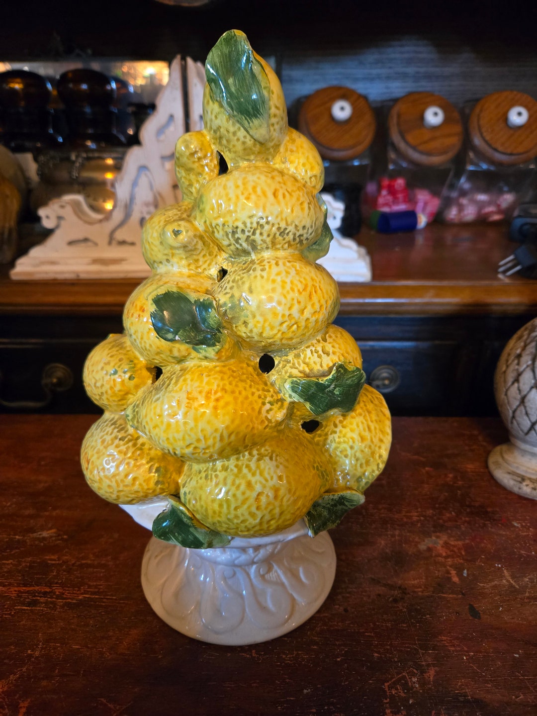 Majolica Topiary Lemon Tree, Centerpiece - Etsy