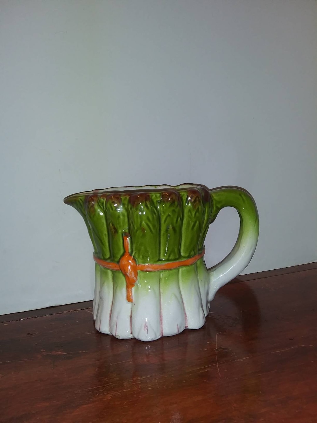 Vintage Mancer Majolica Asparagus Pitcher. RARE 1 OF 9 - Etsy