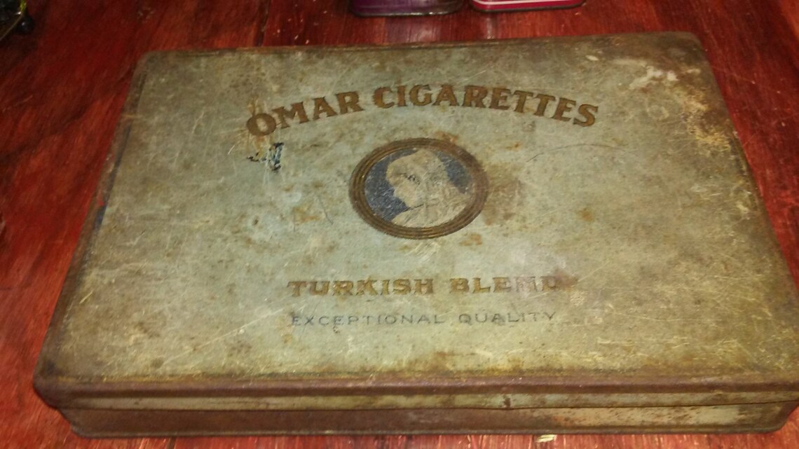 Antique, Omar Cigarettes Tin. - Etsy