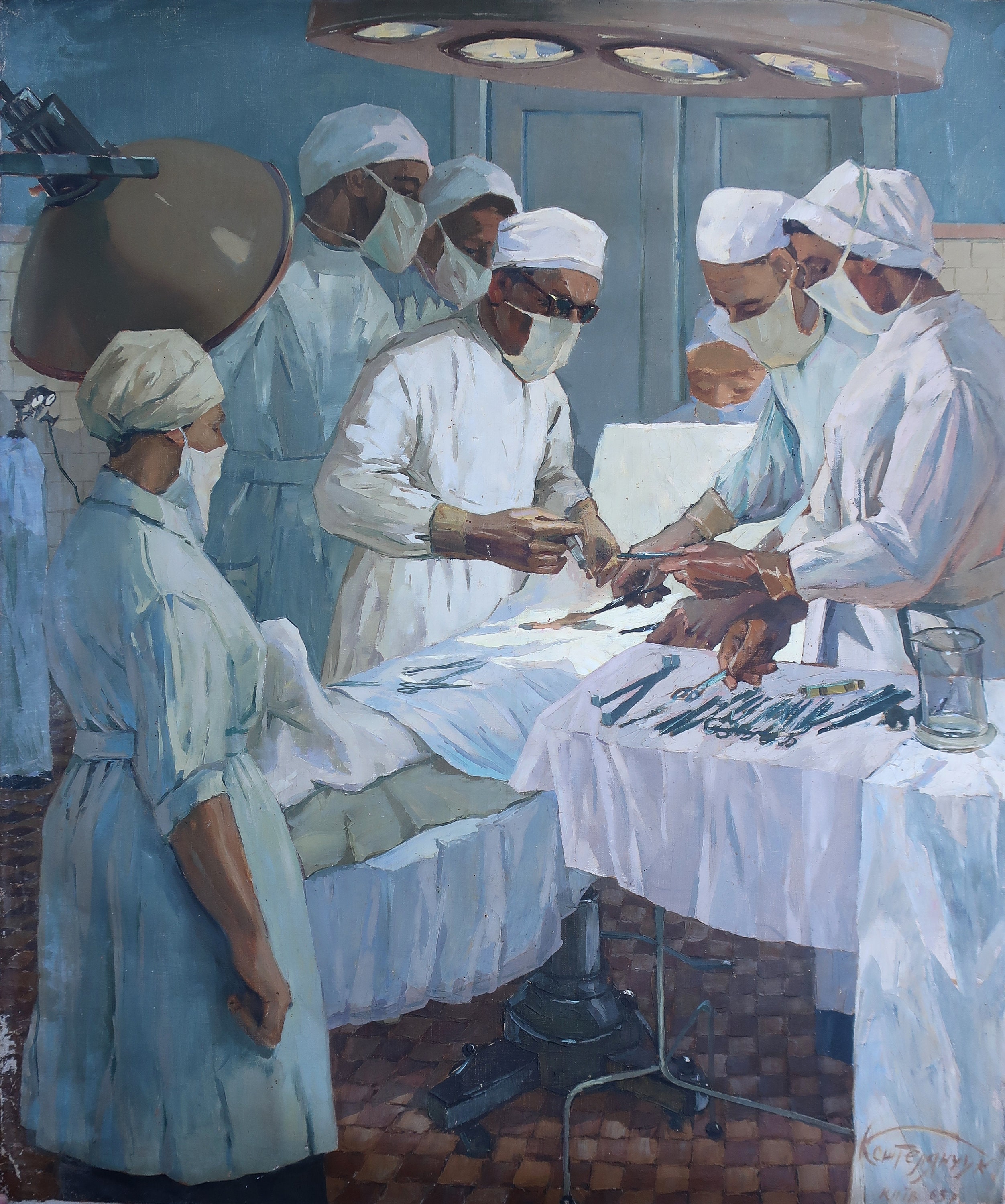 Soviet Scientists Science Antique Oil Painting Original - Etsy