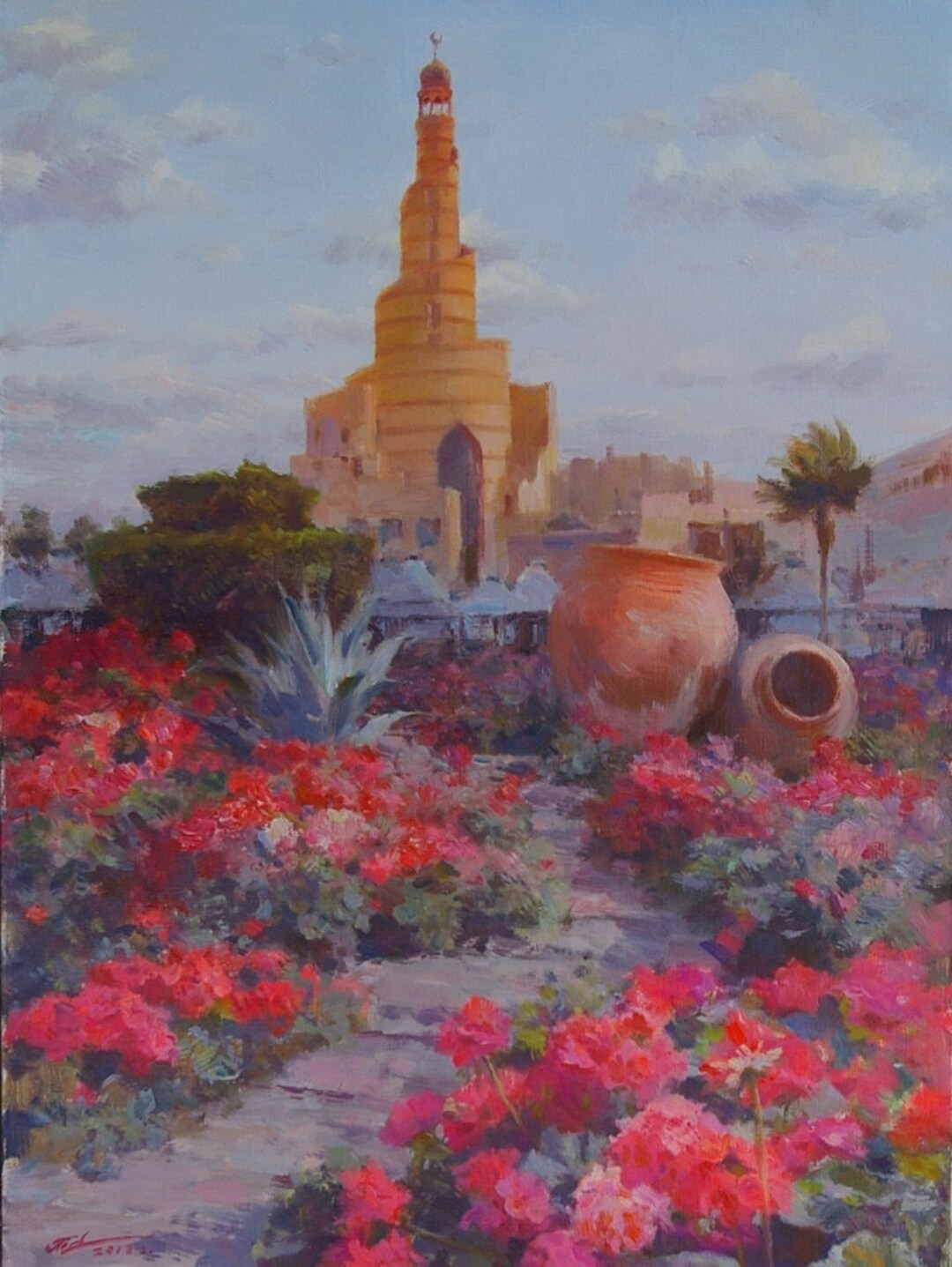 Monuments Castles Architectural Oil Painting Original Soviet Art ...