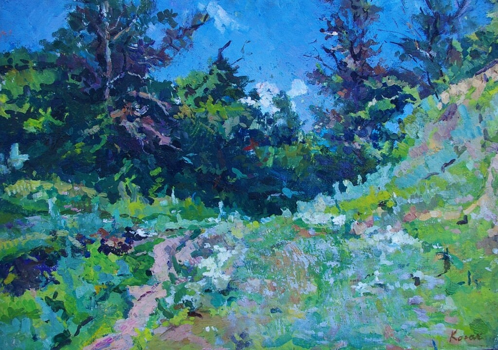 Impressionism Forest Landscape Woodland Scenery Antique Oil - Etsy UK