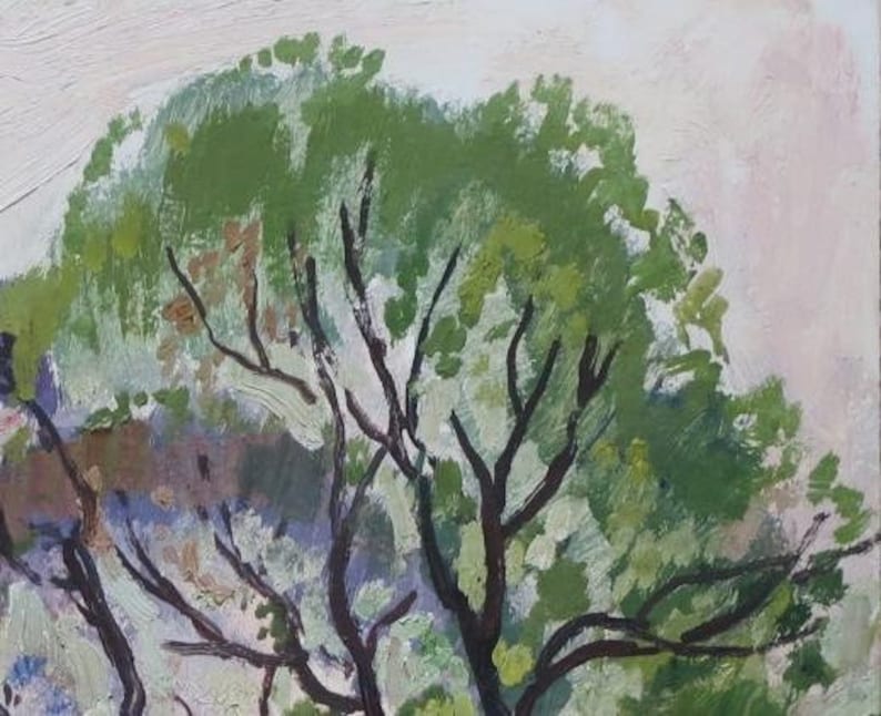 Landscape Painting Impressionism Spring Landscape Antique Oil | Etsy