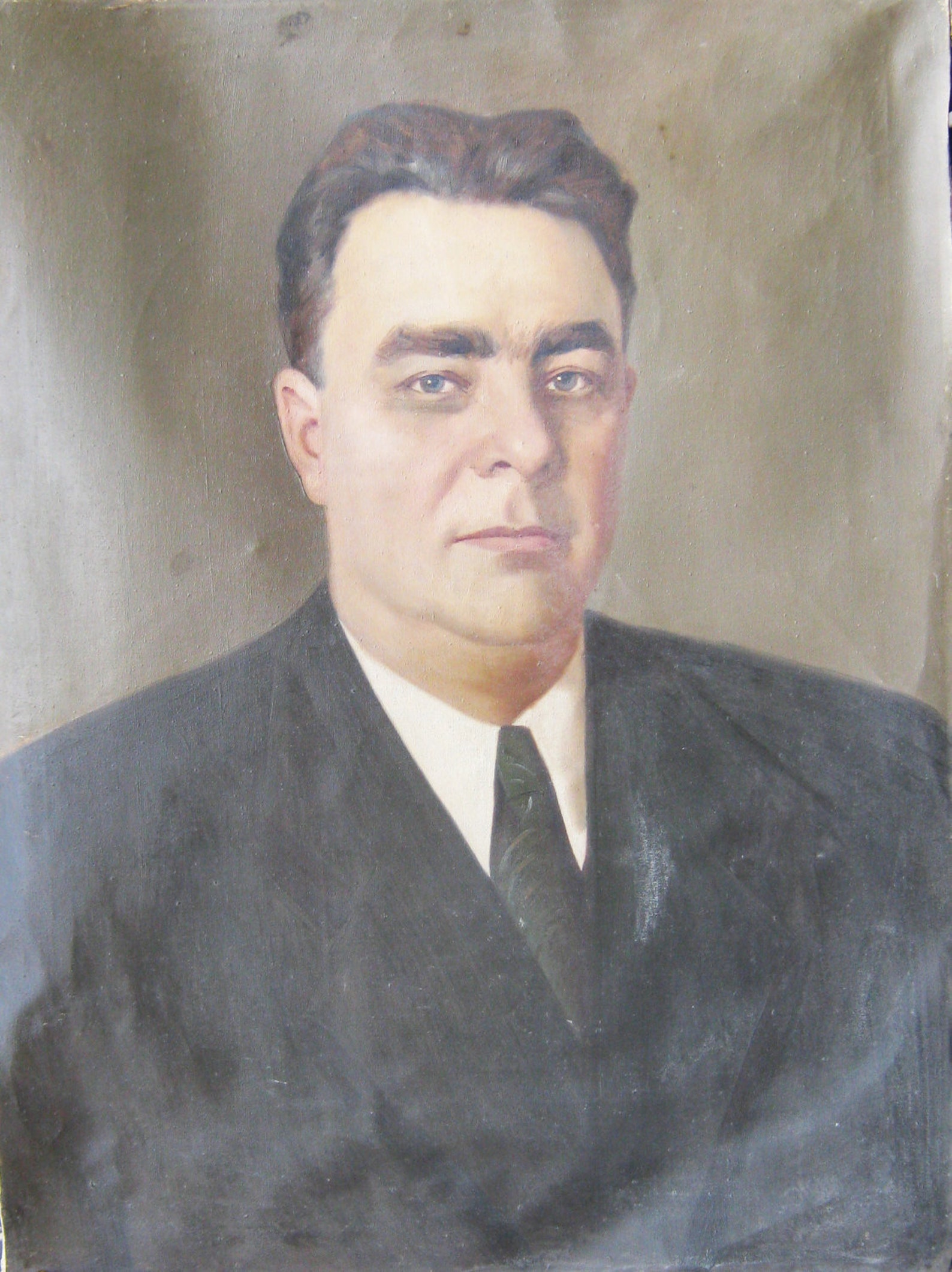 Leonid Brezhnev Portrait Large Male Portrait Antique Oil Painting ...