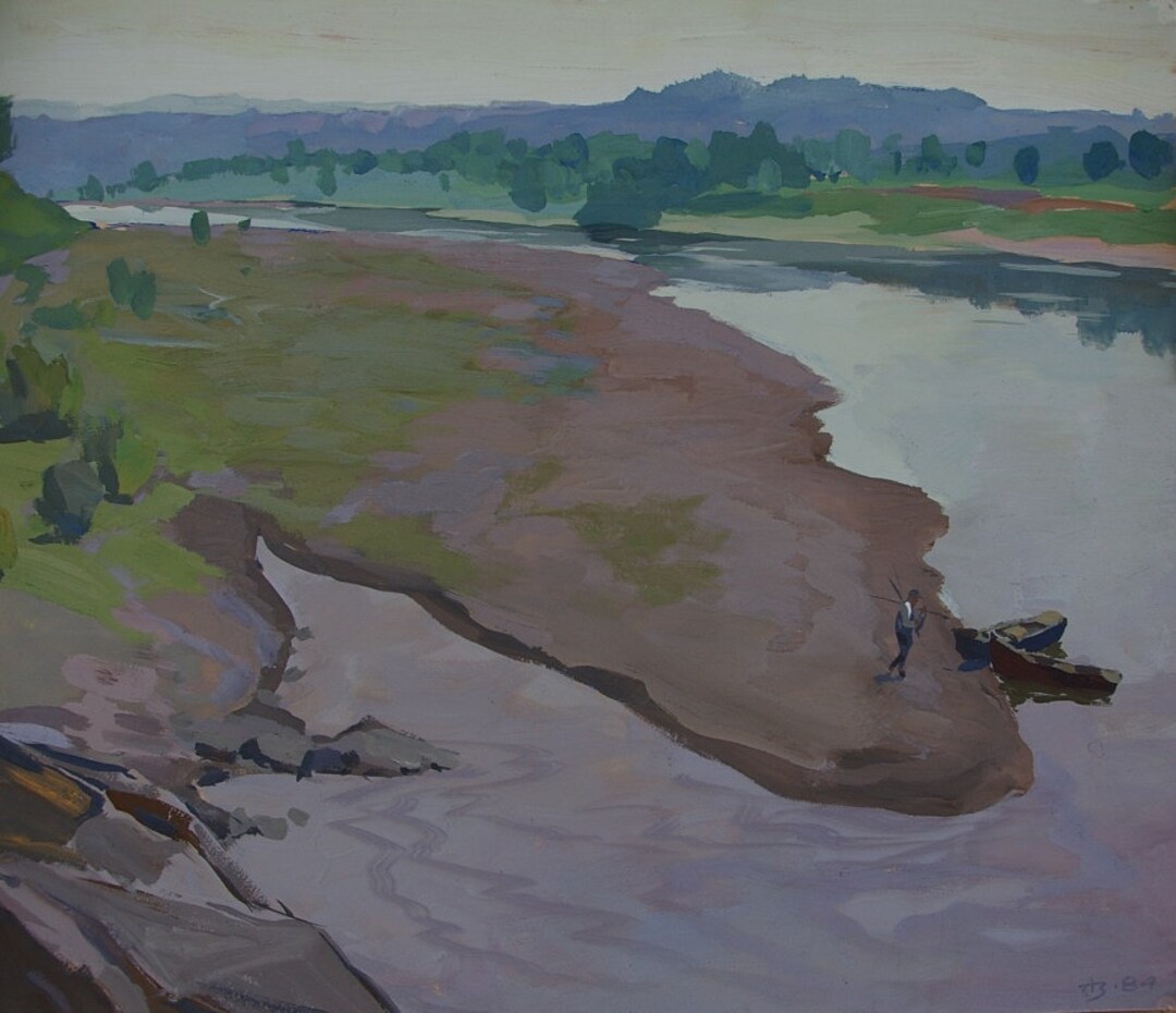 Impressionism River Painting Landscape Antique Oil Painting - Etsy